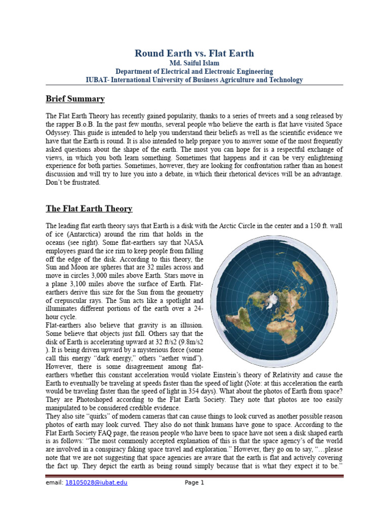 Round Earth Vs Flat Earth | PDF | Horizon | Earth
