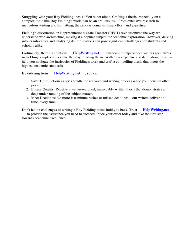 Roy Fielding Thesis | PDF | Thesis | Representational State Transfer