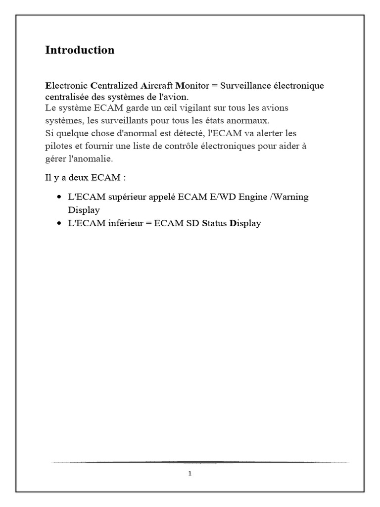 ECAM | PDF