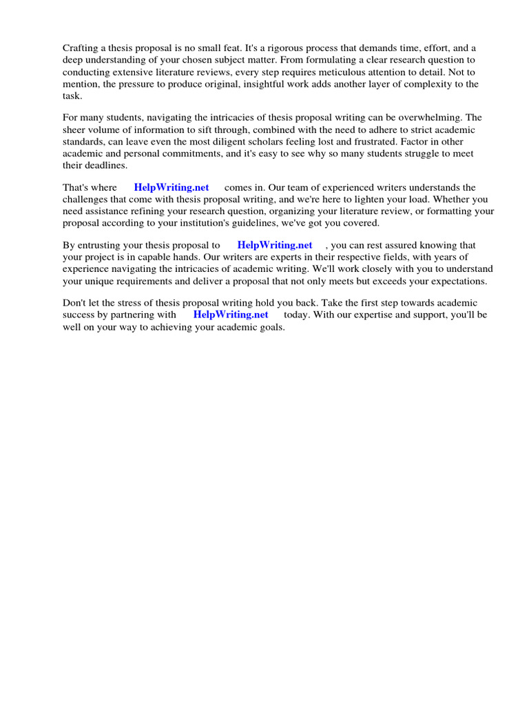 Thesis Proposal Writing Tips | PDF | Thesis | Information