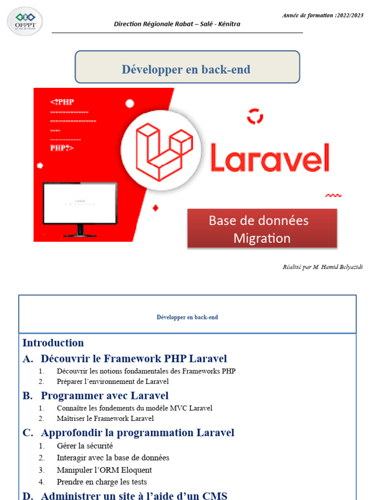 Optimisation des Migrations Laravel | PDF | PHP | MySQL