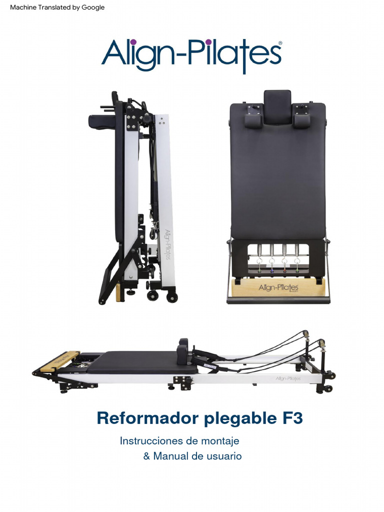 Align Pilates f3 Folding Pilates Reformer Assembly User Guide Spanish ...