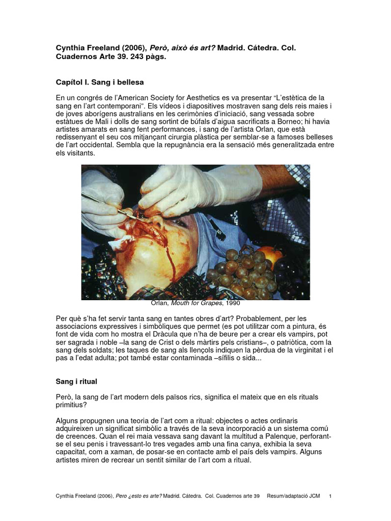 Cynthia Freeland - Però Això És Art - Resum Llibre | PDF