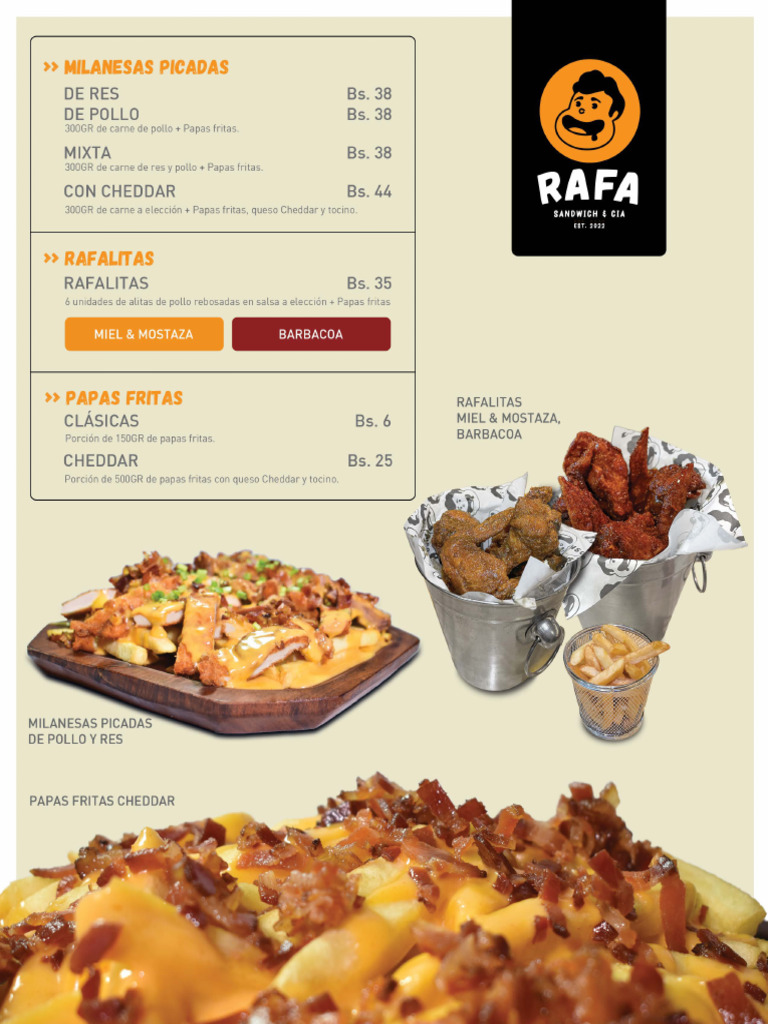 Menu Rafa Marzo 2024 | PDF