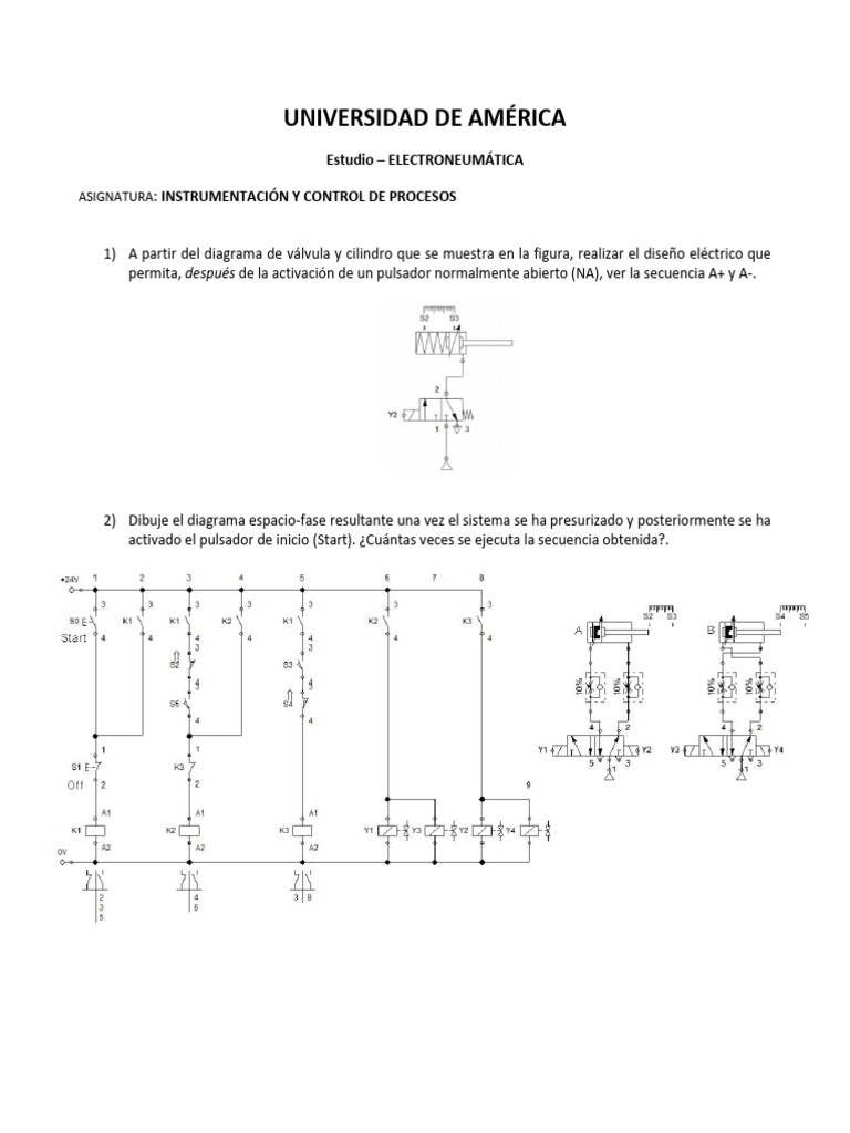 Ejercicios Electroneumática | PDF | Ciencia y matemáticas | Tecnología