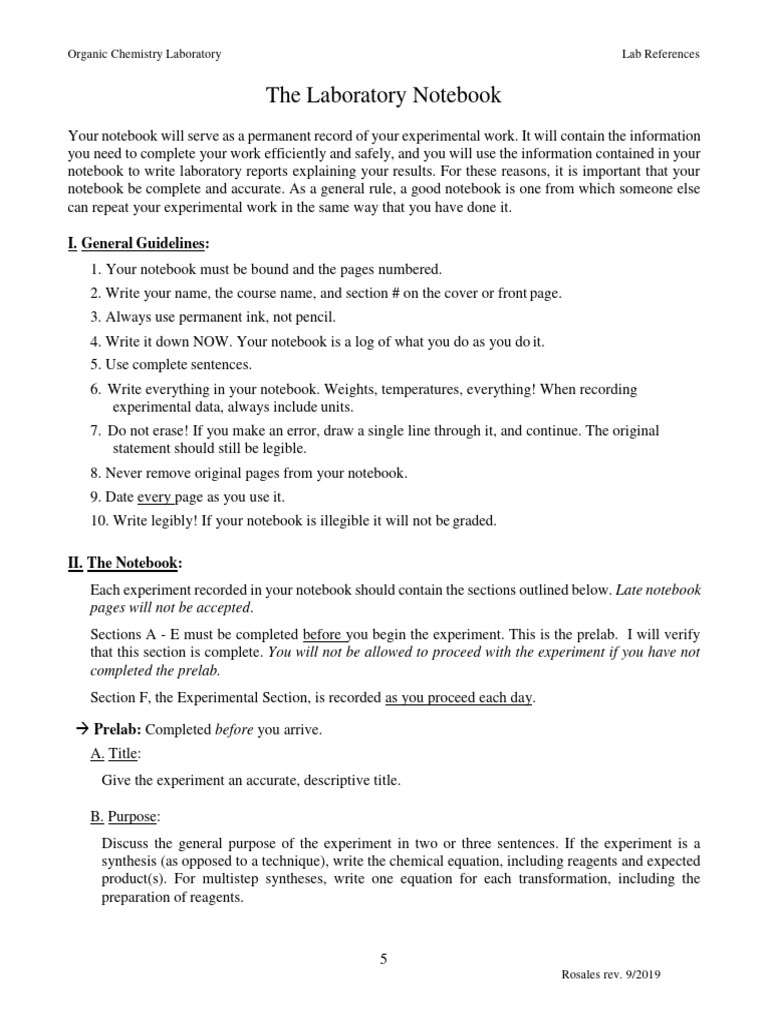 Lab Notebook | PDF | Experiment | Chemical Synthesis