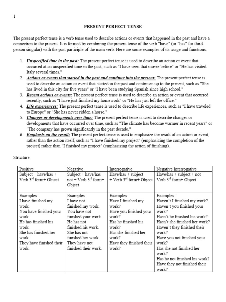 Present Perfect-Health-Objects | PDF