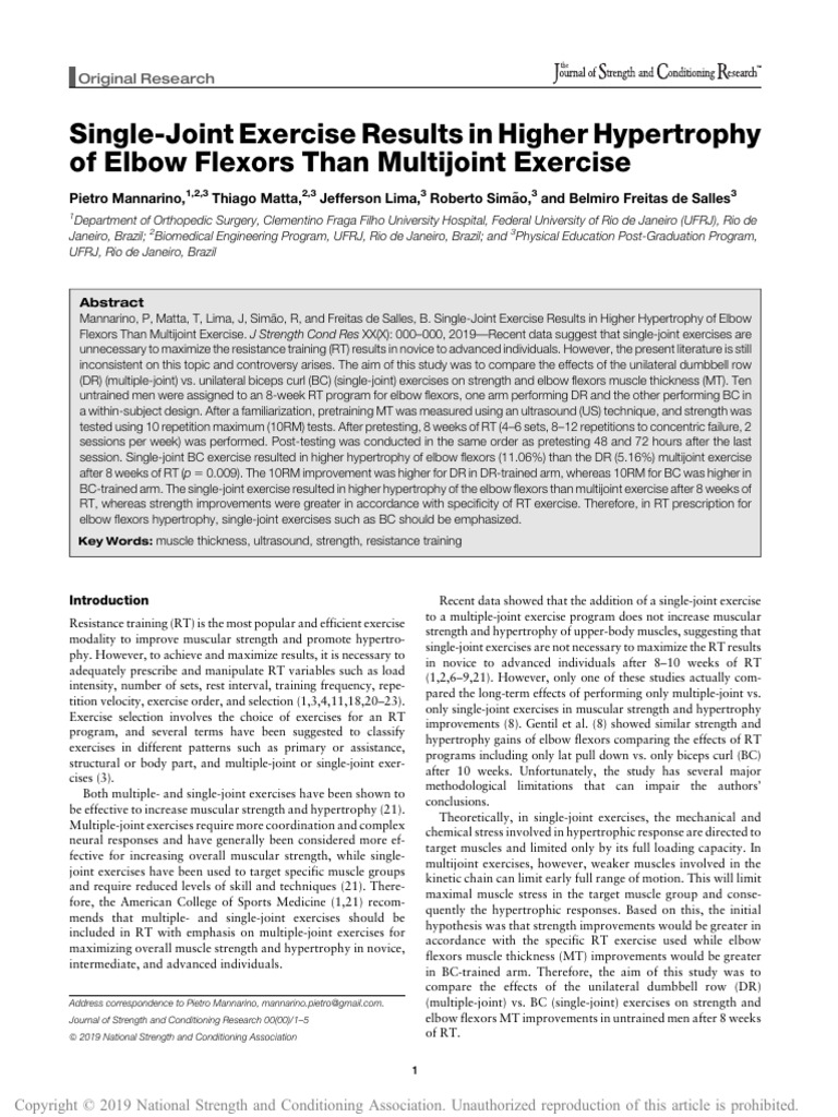 JSC 0000000000003234 | PDF | Muscle Hypertrophy | Strength Training