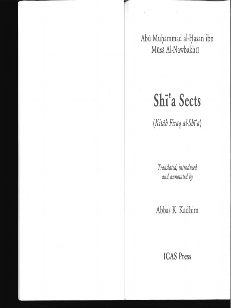 Shia Sects Kitab Firaq Al Shia | PDF