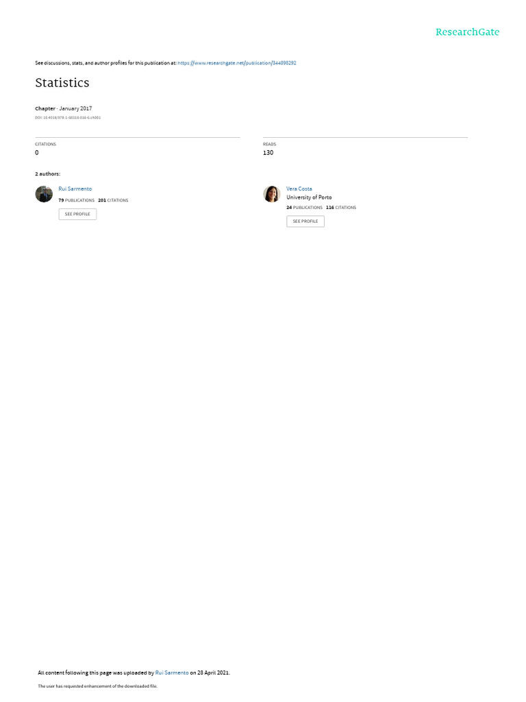 Statistics Chapter Pdf Statistical Hypothesis Testing Null Hypothesis