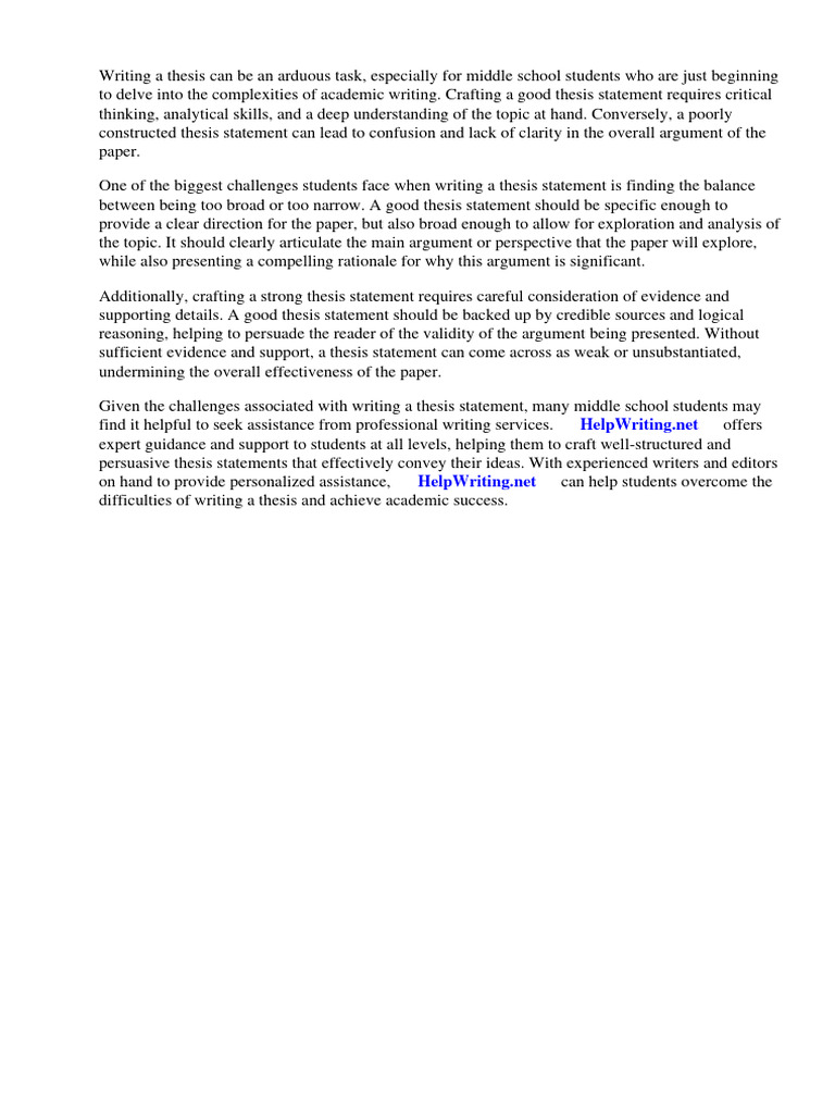 Good Vs Bad Thesis Statements Middle School | PDF | Essays | Thesis Good Vs Bad Thesis Statements Middle School | PDF | Essays | Thesis