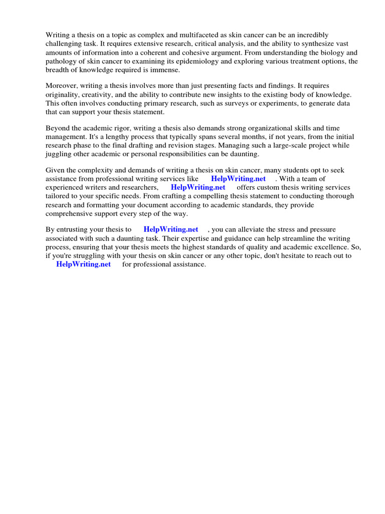 Thesis Skin Cancer | PDF