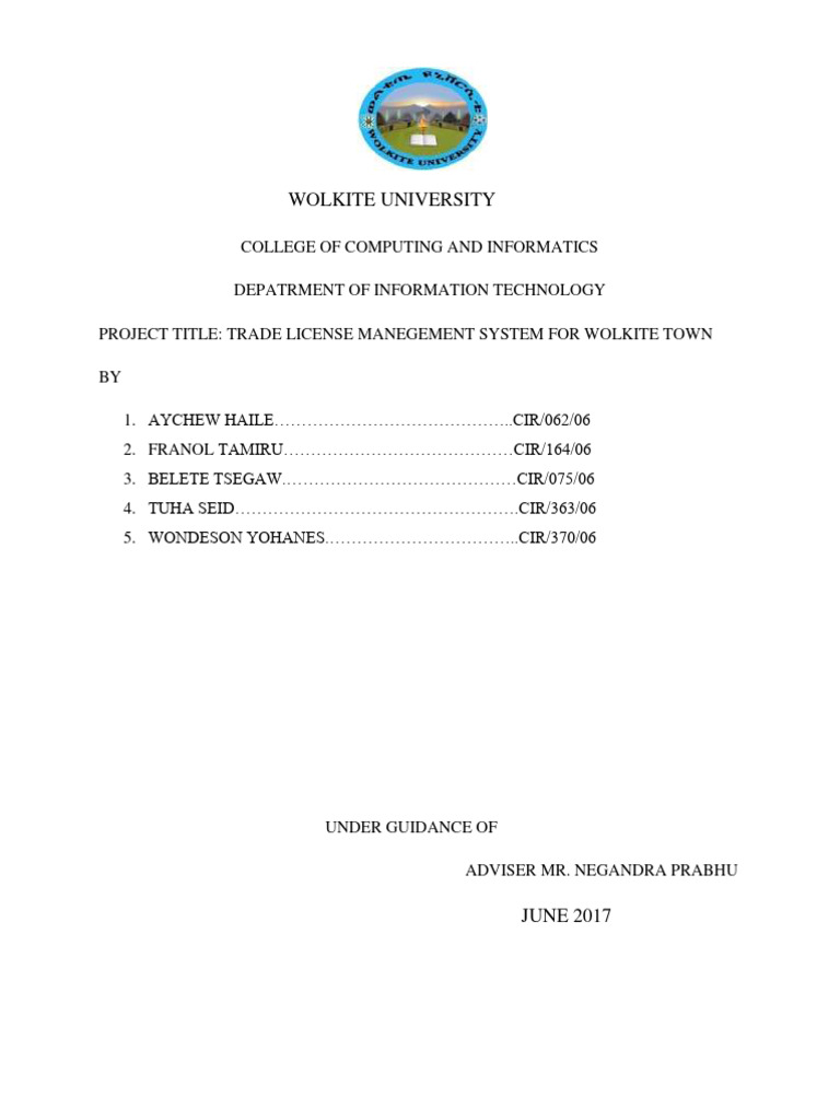 Wolkite University | PDF | Feasibility Study | Software Development Process