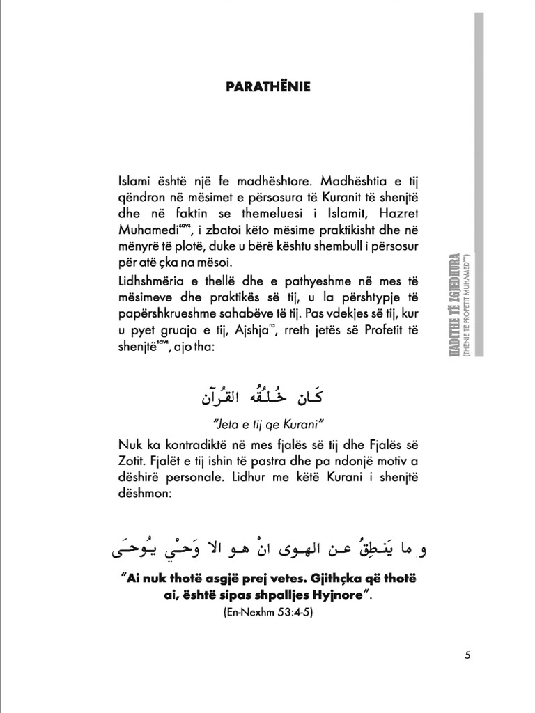 AL Liber Hadithe Te Zgjedhura | PDF