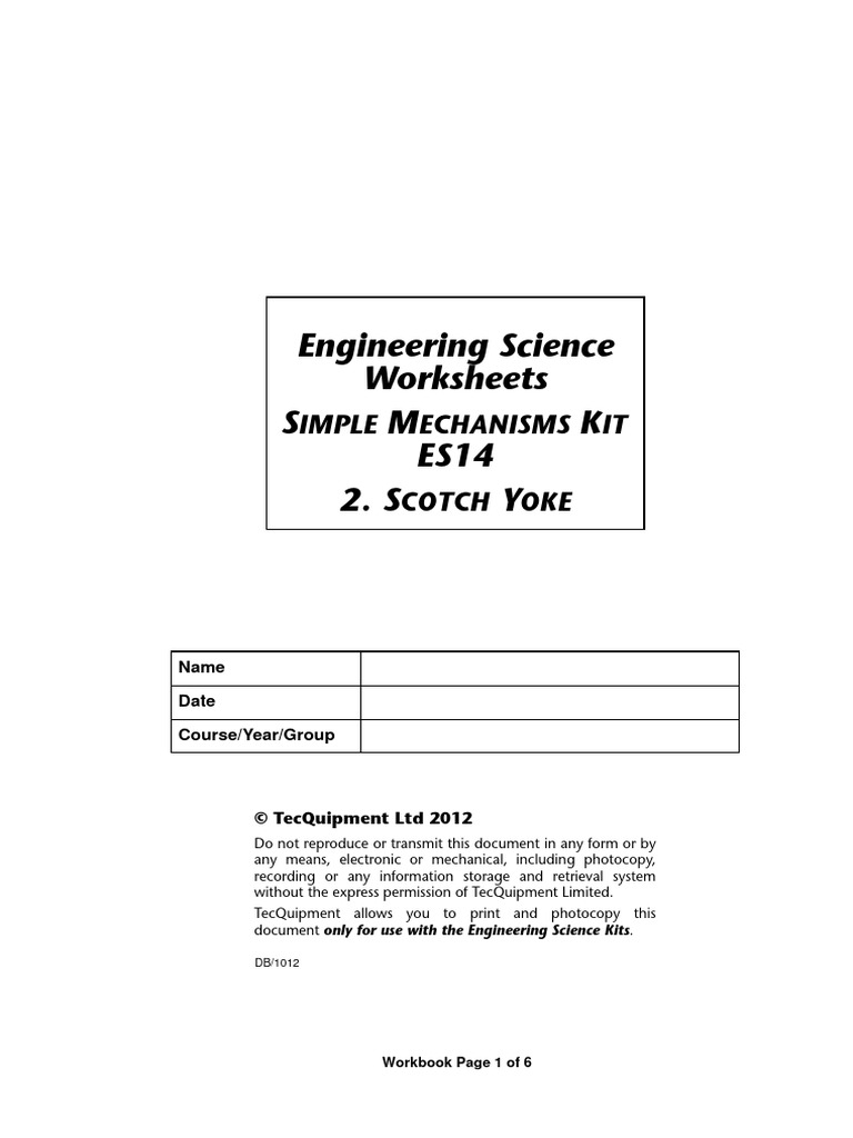 ES14 Exp 2 - Scotch Yoke - 1012 | PDF