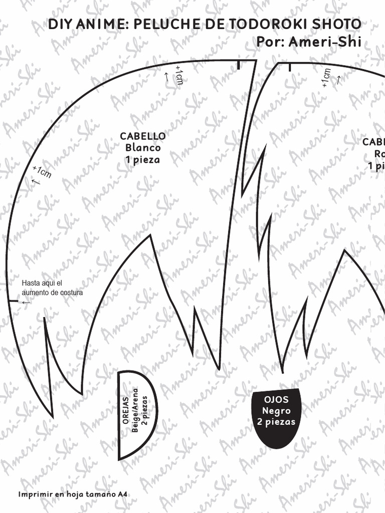 [A4] DIY ANIME_Peluche Todoroki Shoto_Por AmeriShi | PDF