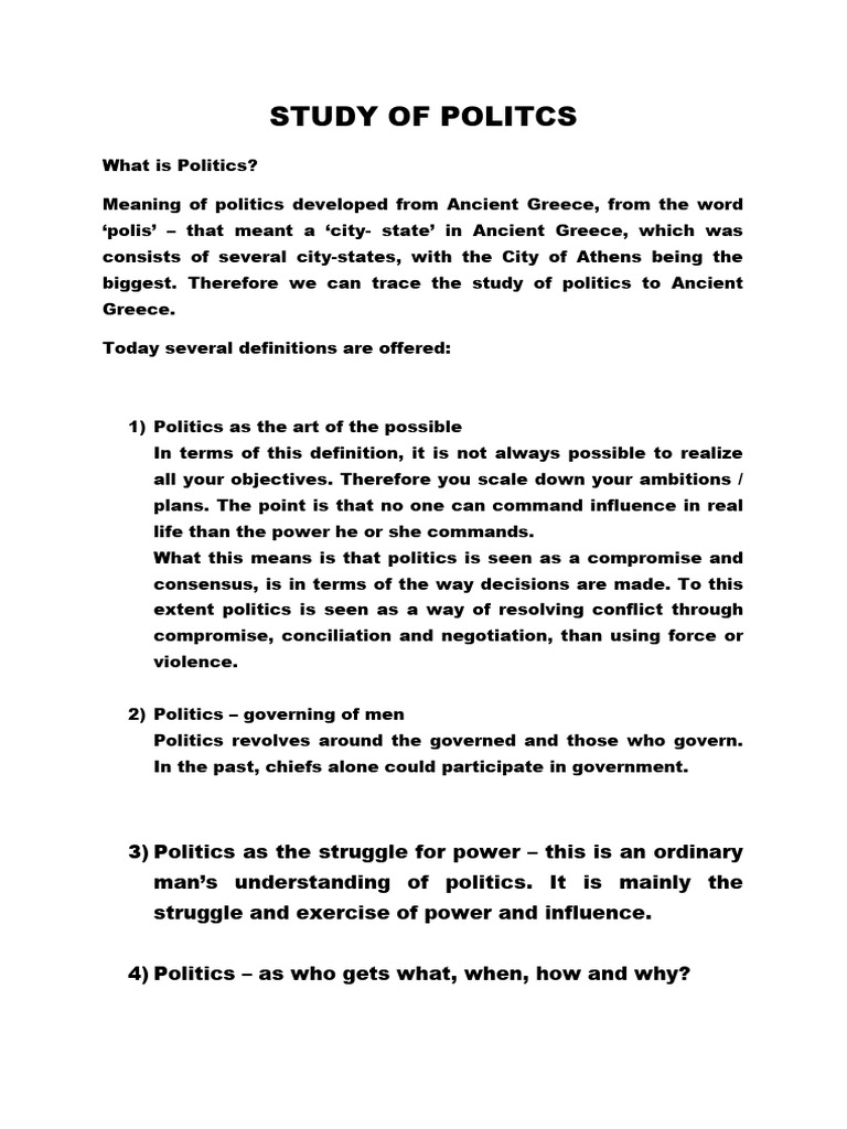 Pol 101 Notes | Download Free PDF | Power (Social And Political) | Science