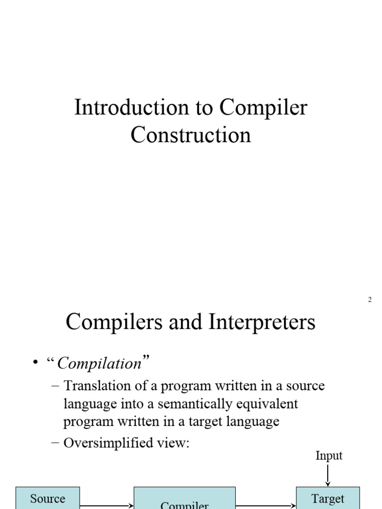 Ch1 1 Slides Updated | PDF | Compiler | Parsing