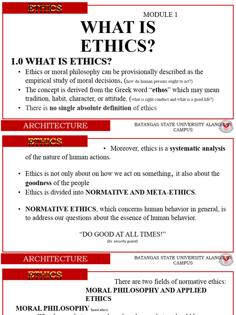 Ged 107 Main Topic 1 2 | PDF | Morality | Psychology