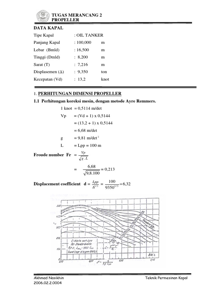 Desain Propeller Kapal Tanker | PDF