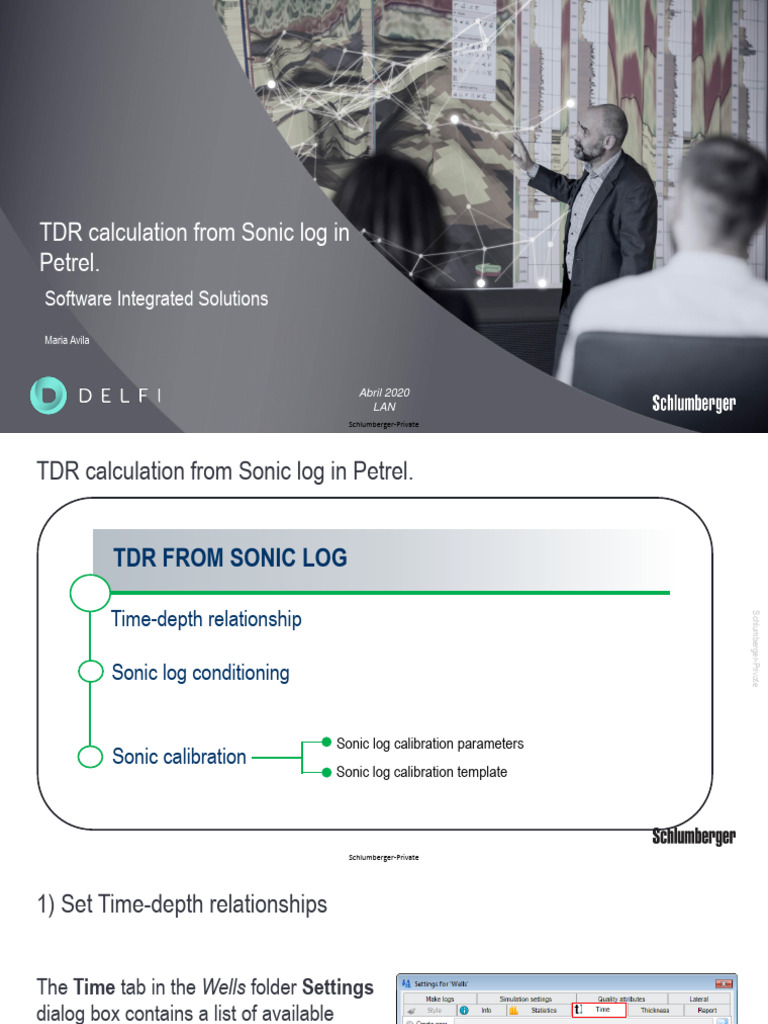 TDR Calculation From Sonic Log in Petrel | PDF | Computer Science | Software