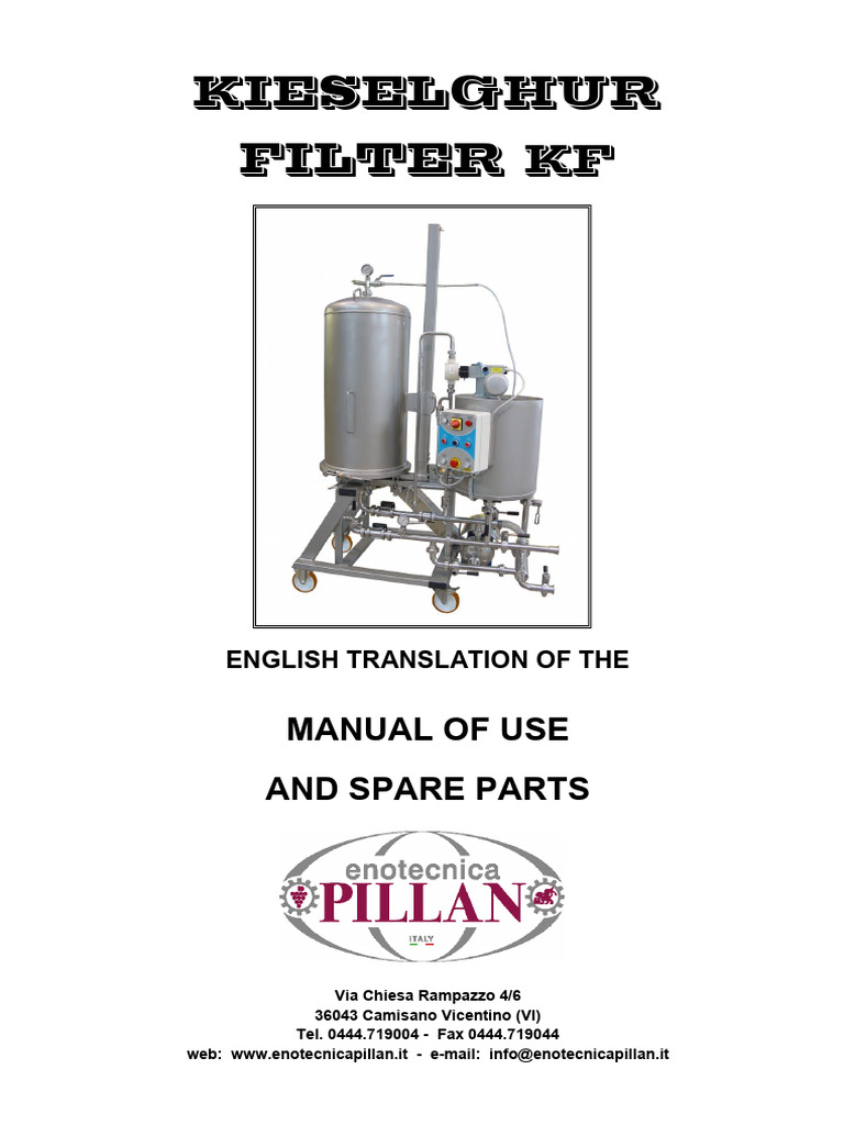 KF Filter | PDF | Filtration | Pump