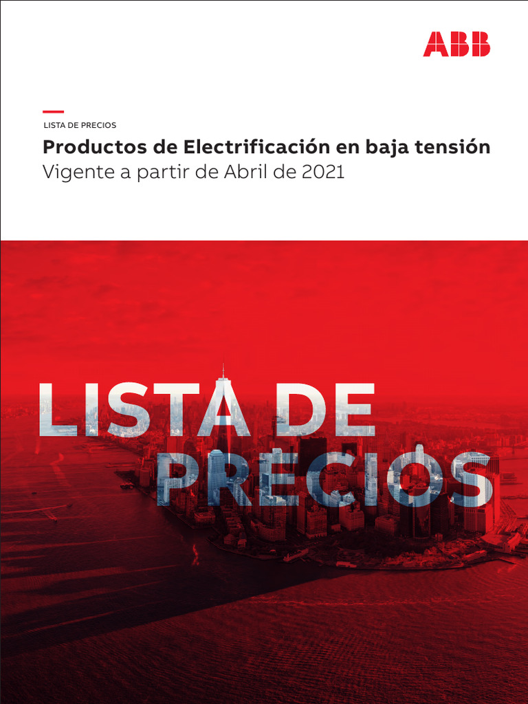 Catalogo ABB Junio 2021 | PDF | Electricidad | Ingenieria Eléctrica