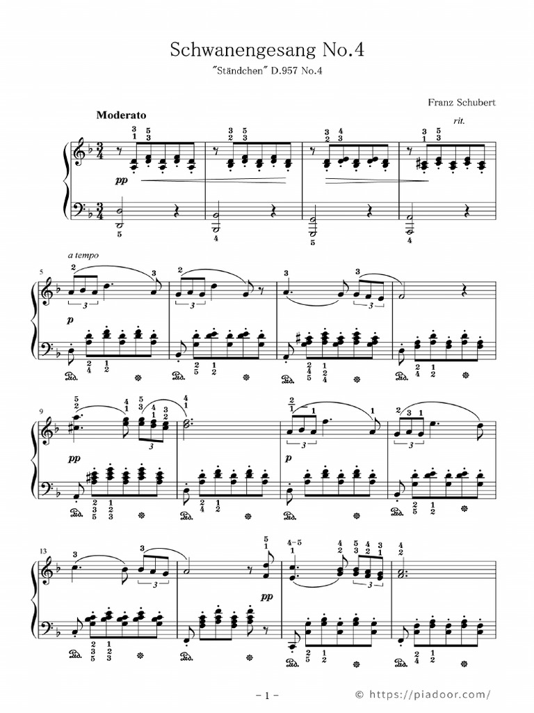 Standchen D.957 No.4 Franz Schubert | PDF