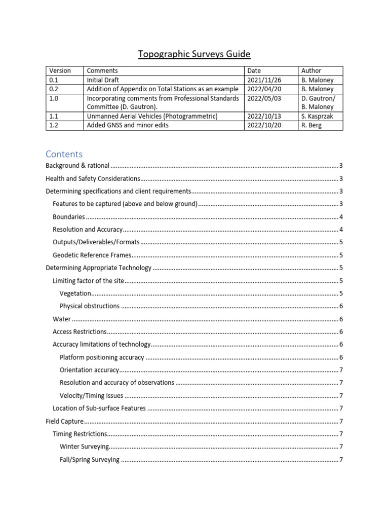 Topographic Surveys Guide v1 2 | PDF