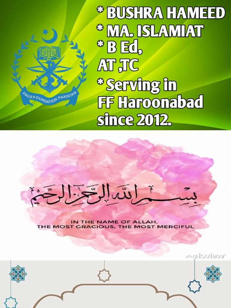 Islamiat Presentation | PDF | Abrahamic Religions | Religious Faiths