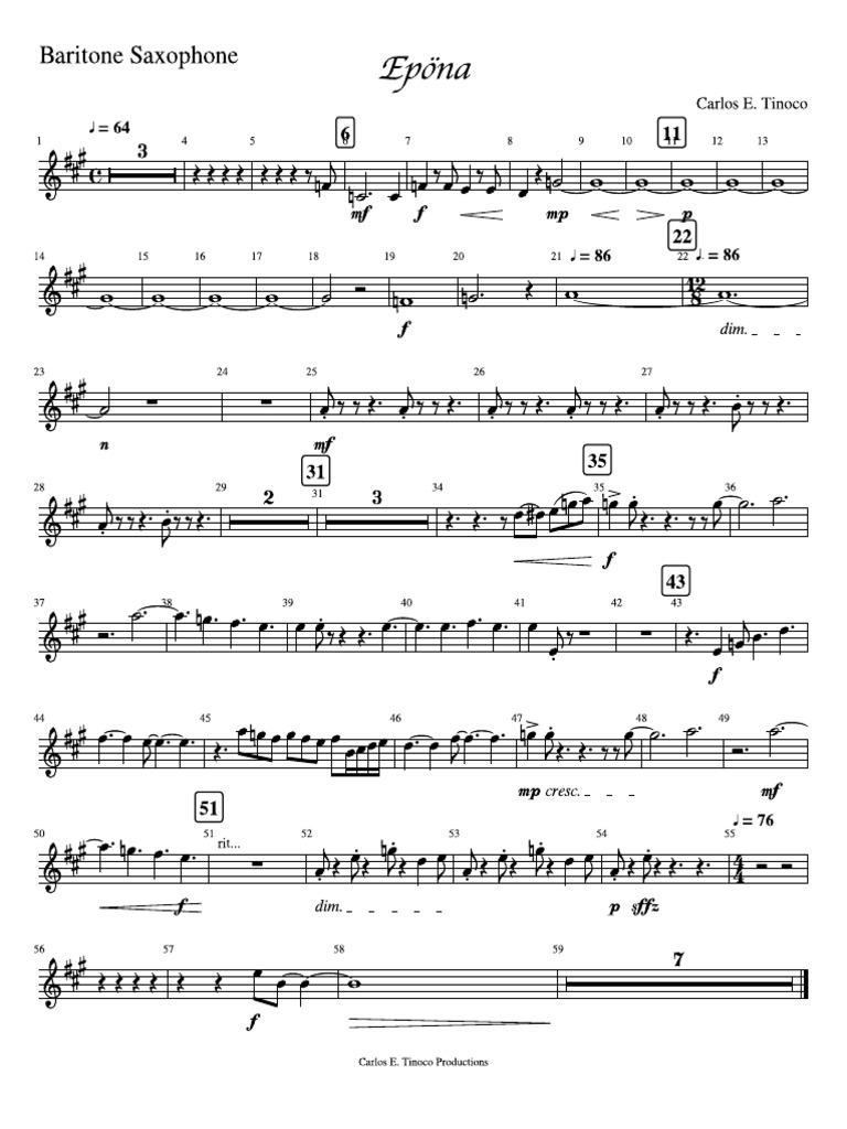 Epöna-Baritone Saxophone | PDF