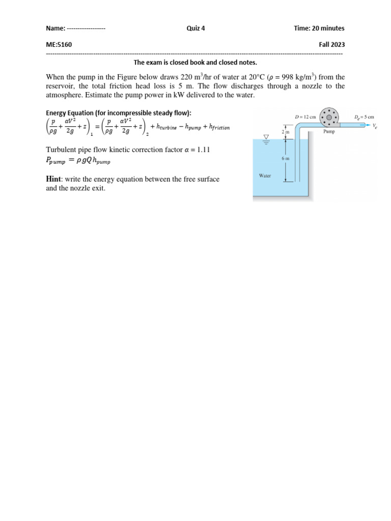Quiz 4 | PDF | Fluid Dynamics | Soft Matter