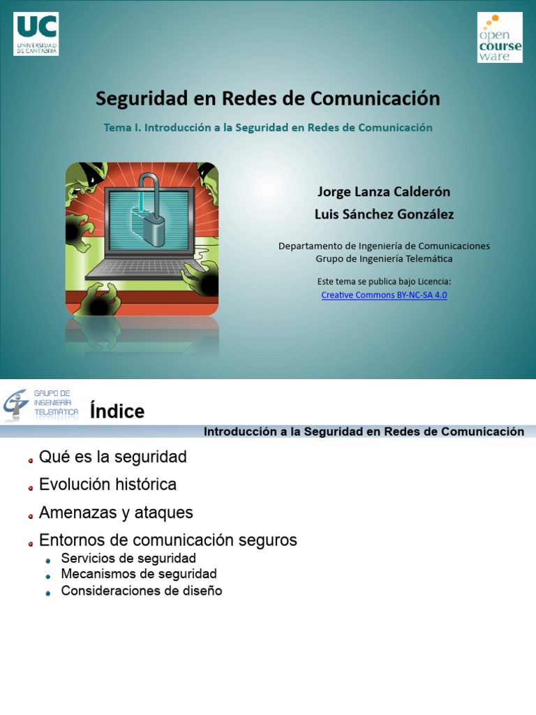 Seguridad en Redes de Comunicación | PDF | Clave (criptografía ...