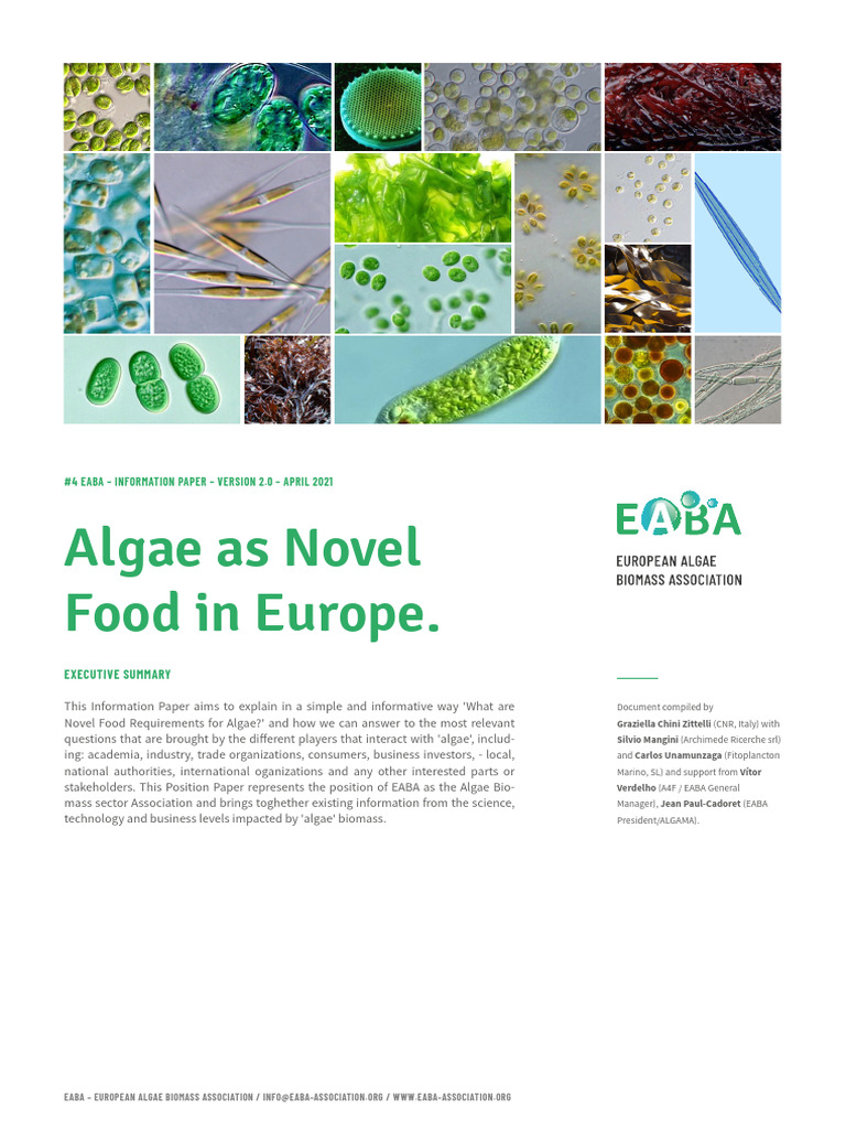 Algae As Novel Food in Europe | PDF | Agriculture | Nutrients