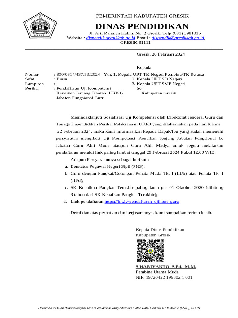 Pendaftaran Ujikom Guru 2024 | PDF