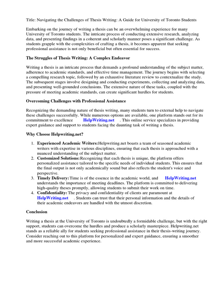 University of Toronto Thesis Library | PDF | Libraries | Thesis