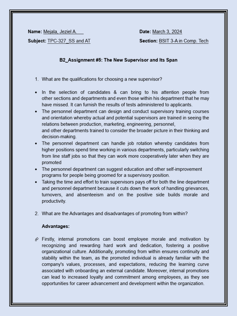 Choosing Effective Supervisors | PDF | Behavioural Sciences | Business