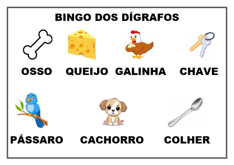 Bingo Dos Dígrafos | PDF