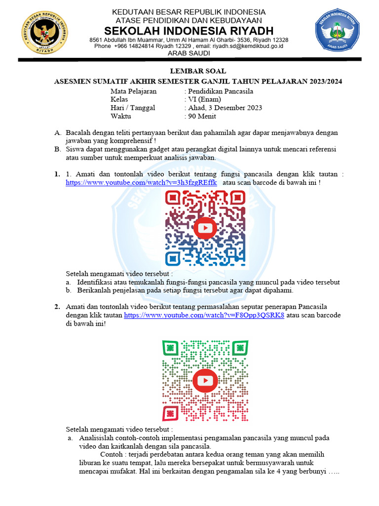 Lembar Soal Dan Jawaban Asas 2023 Pdf