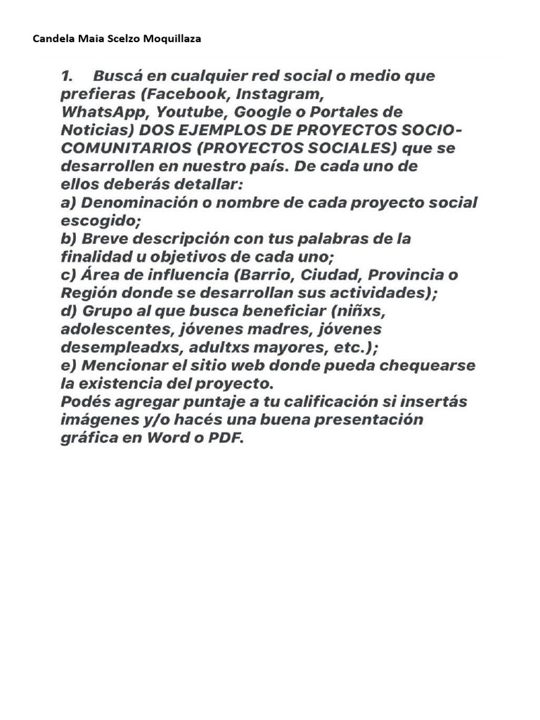 Proyectos de Servicio Comunitario | Descargar gratis PDF | Inclusión (Educación) | Economias