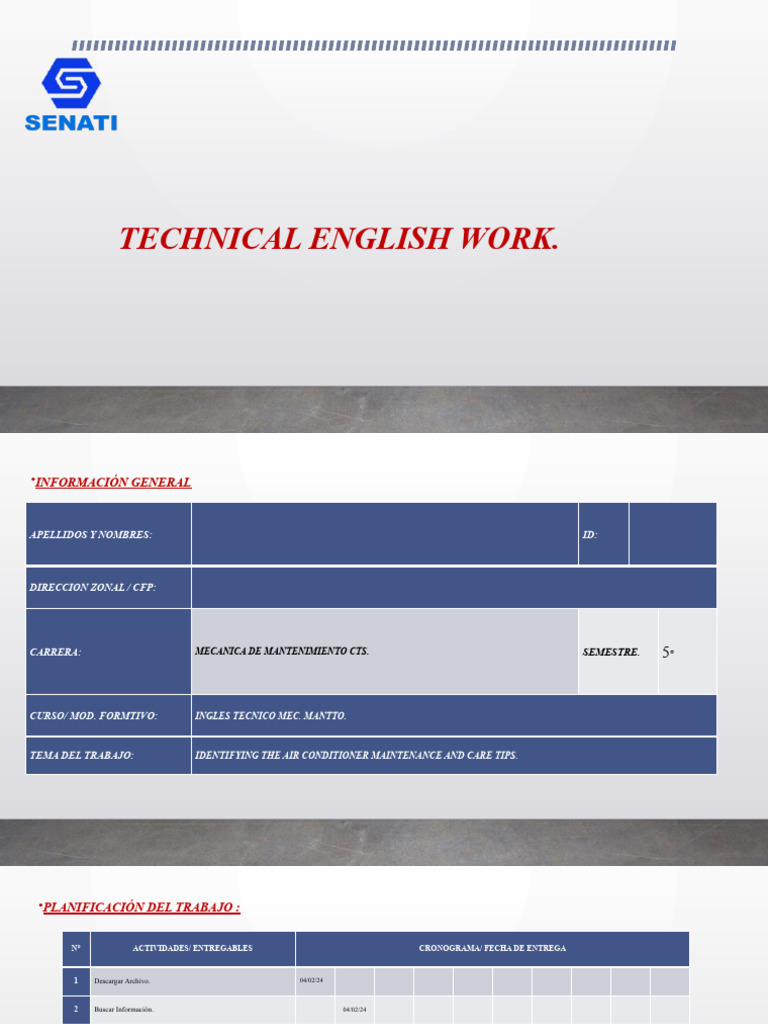 Technical English Work | PDF