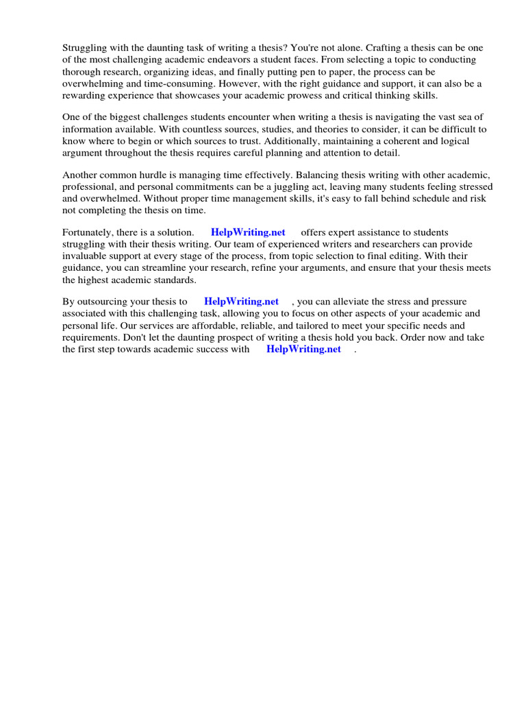 Sample of Thesis | PDF | Thesis | Essays