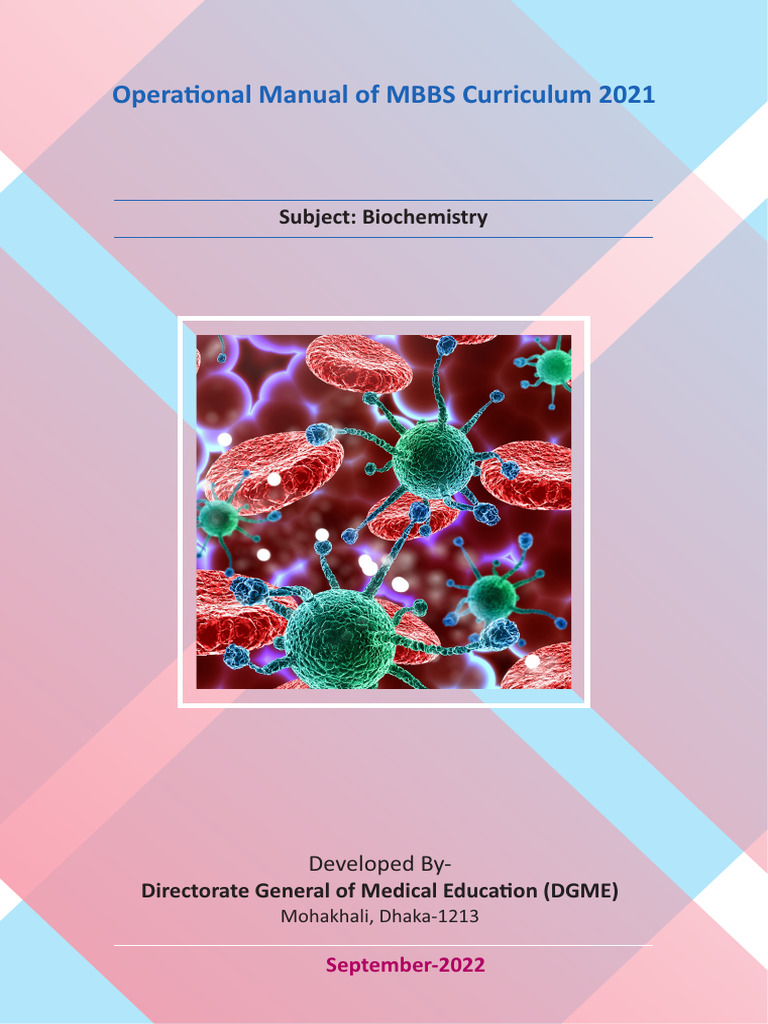 Biochemistry BMDC Operation Manual | Download Free PDF | Curriculum | Medical School