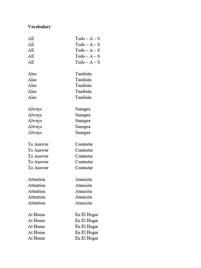 Vocabulary | PDF | Artes del Lenguaje y Comunicación | Arte