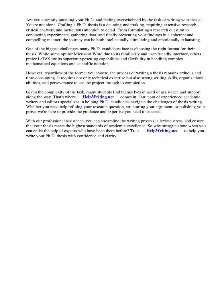 Phd Thesis Word Or Latex Pdf Page Layout Thesis