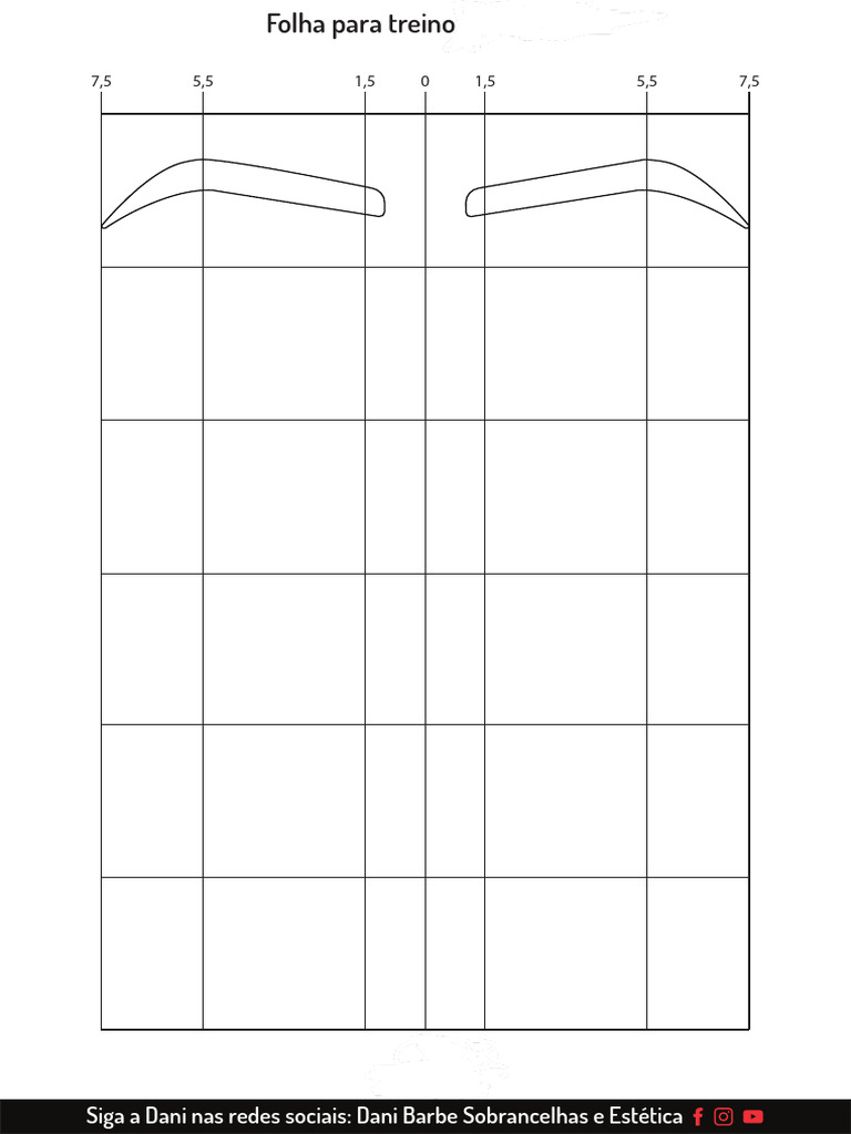 Folha Para Treino Design De Sobrancelhas Dani Barbe Pdf