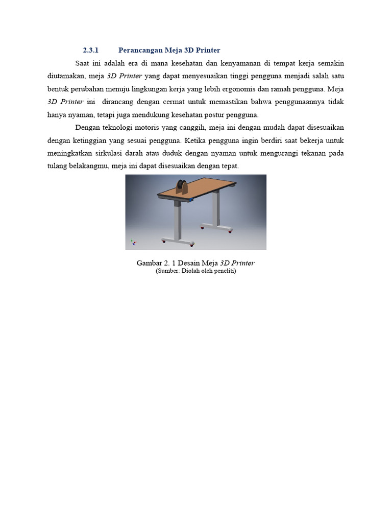 Perancangan Meja 3D Printer | PDF