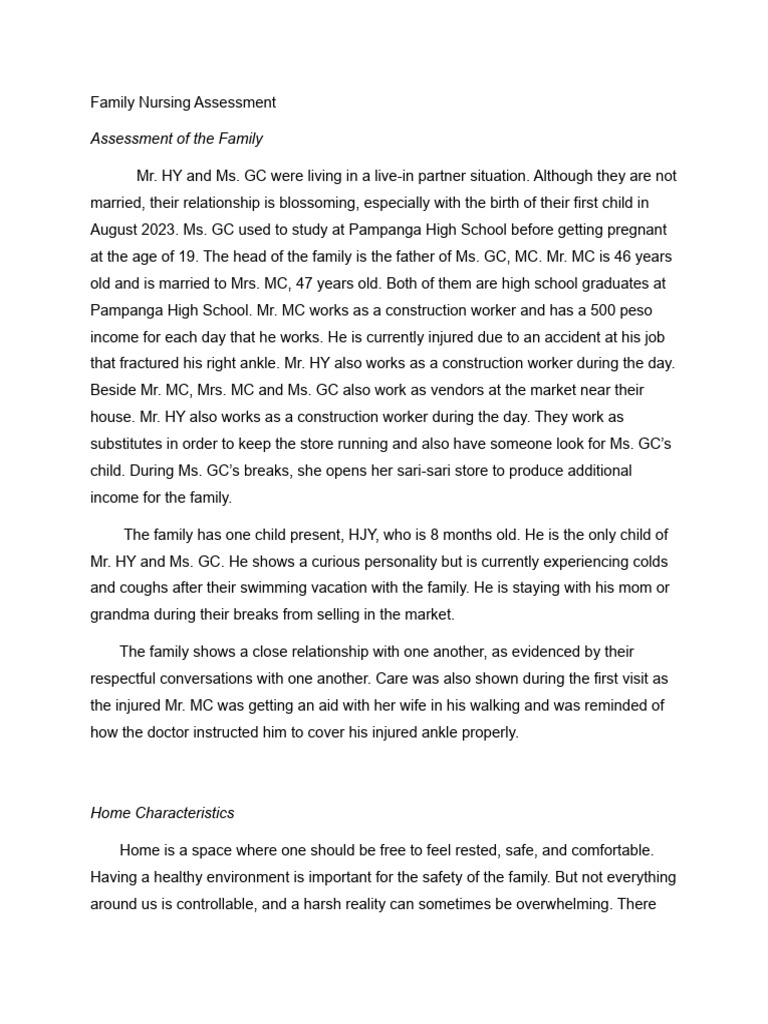Family Nursing Assessment | PDF