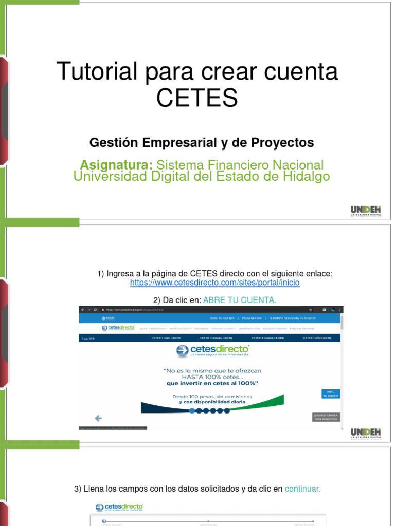 Tutorial Crear Cuenta CETES | PDF | Informática | Software