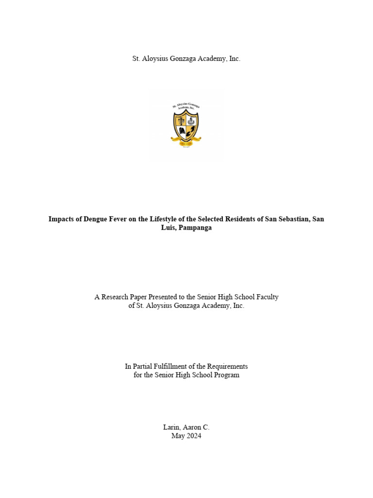 DENGUE | PDF | Survey Methodology | Questionnaire